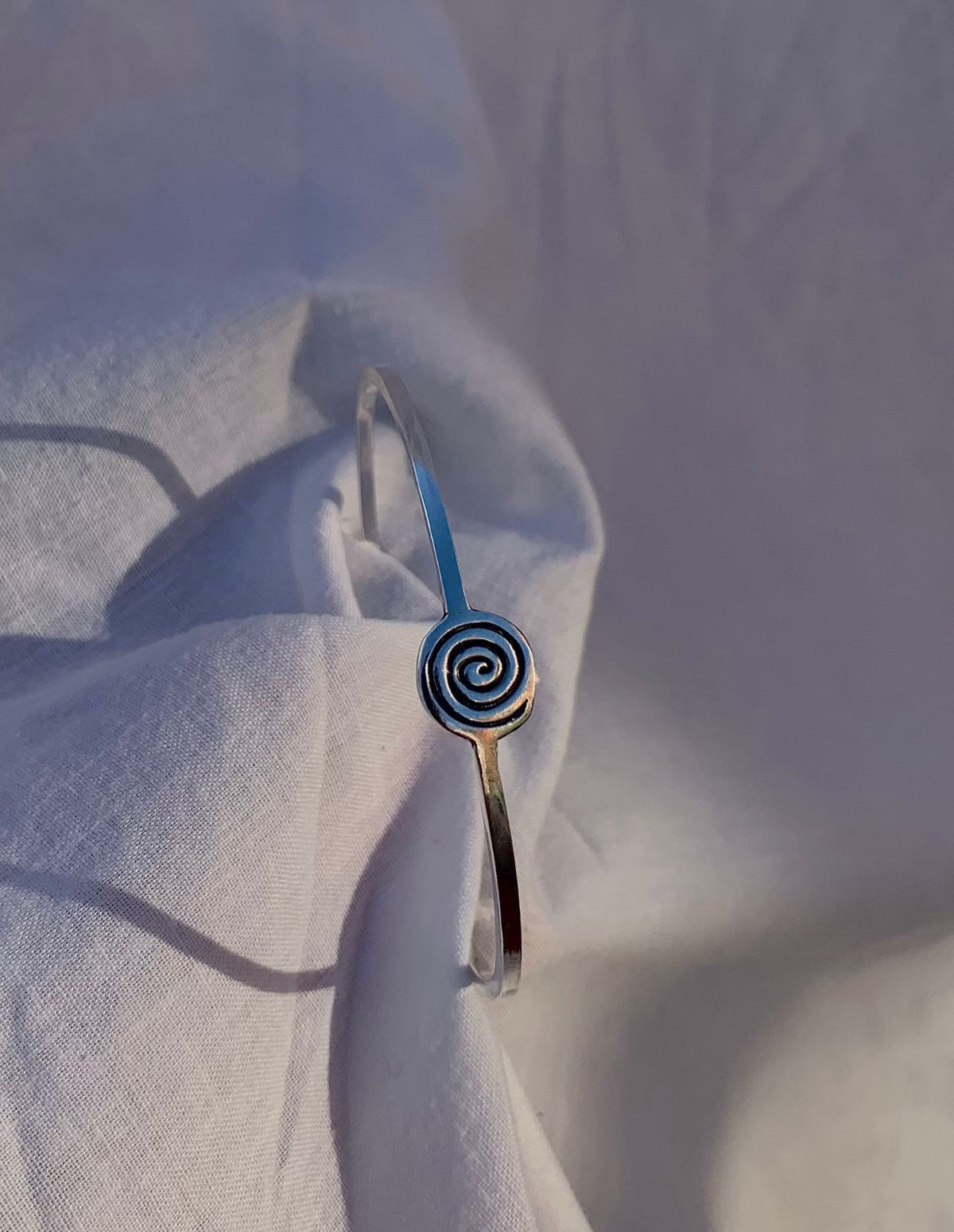 Silver Spiral Bangle | May Hofman Jewellery | May Hofman